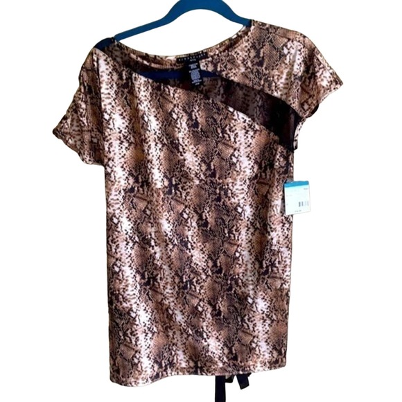 Apostrophe | Tops | Apostrophe Blouse Pretty Animal Print Large P ...